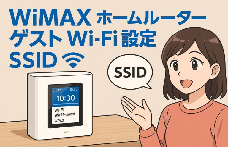 家族や来客も安心！WiMAXホームルーターの「ゲストWi‑Fi設定」とSSIDの設定を解説 - WebNetキングス